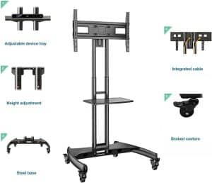 Mobile TV Cart Stand with Wheels for 32"-75" TV's(AVA1500-60-1P ...