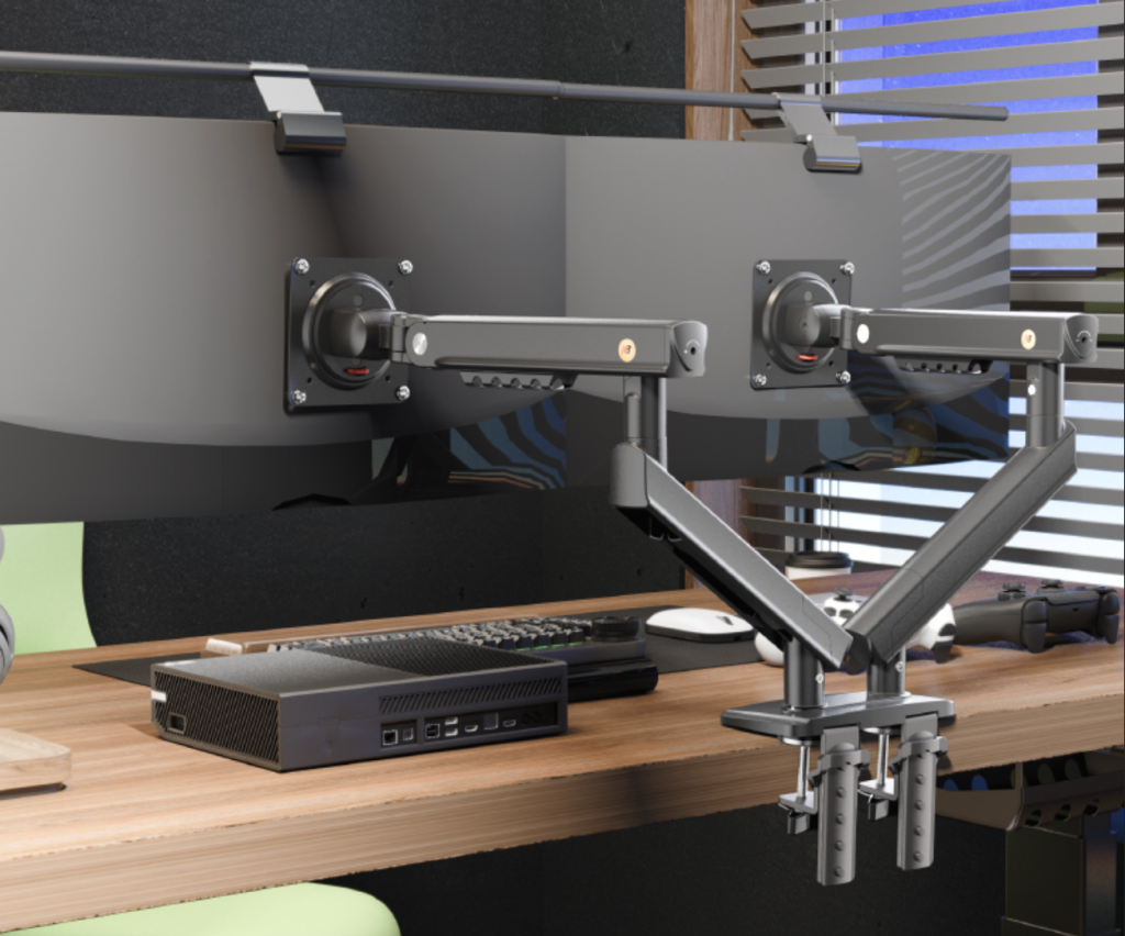Mechanical Spring Dual Arm for 17" -32" Monitors (A5C) - North Bayou